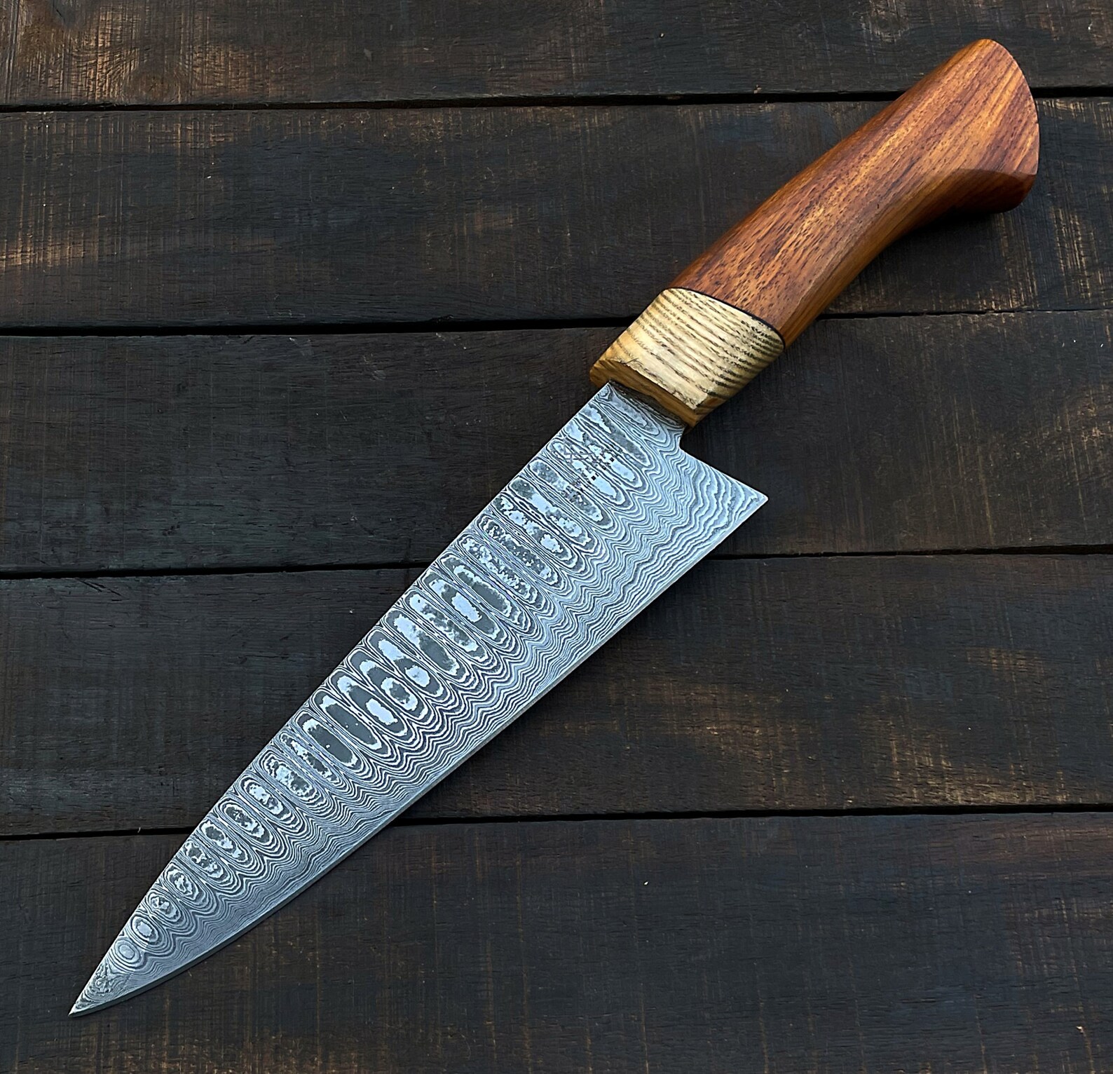 Chef Knife Custom Handmade Damascus Steel Kitchen Knife Kpro - Etsy