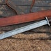 Celtic Sword Custom Handmade Damascus Steel Long Seax Sword Kpro - Etsy