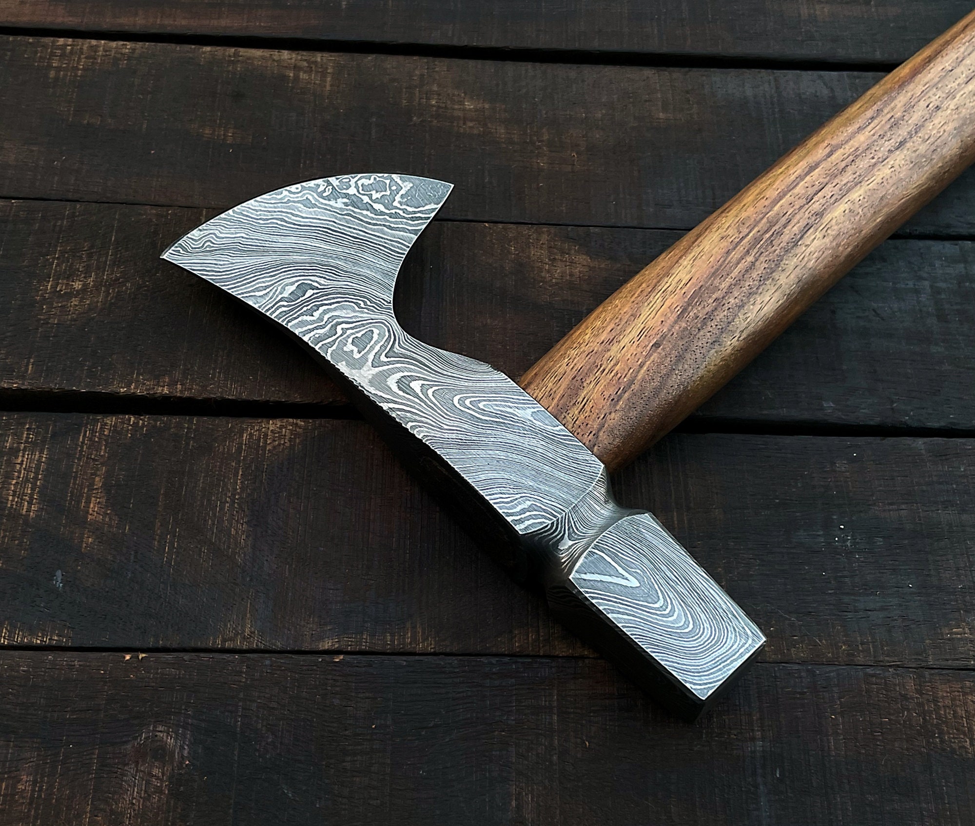 Tomahawk Axe Custom Handmade Damascus Steel Throwing Axe Kpro Best ...