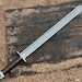 Celtic Sword Custom Handmade Damascus Steel Long Seax Sword Kpro - Etsy