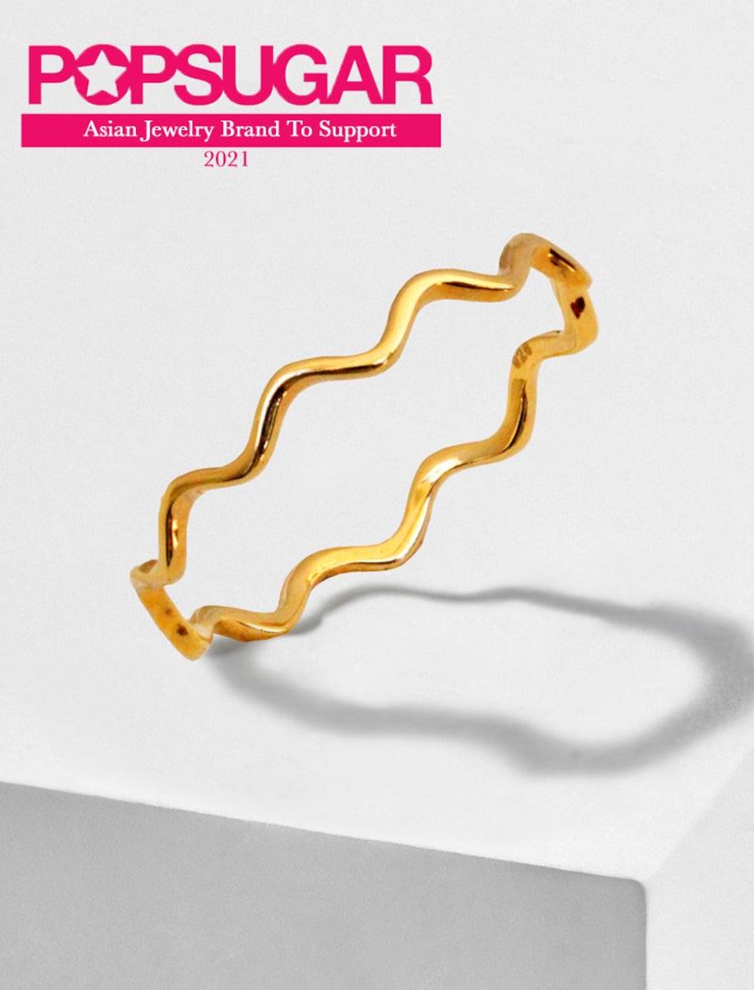 RAMEN NOODLE Thin Wavy Stacking Ring - Etsy