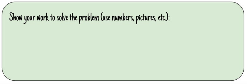 Math Word Problem Template - Etsy