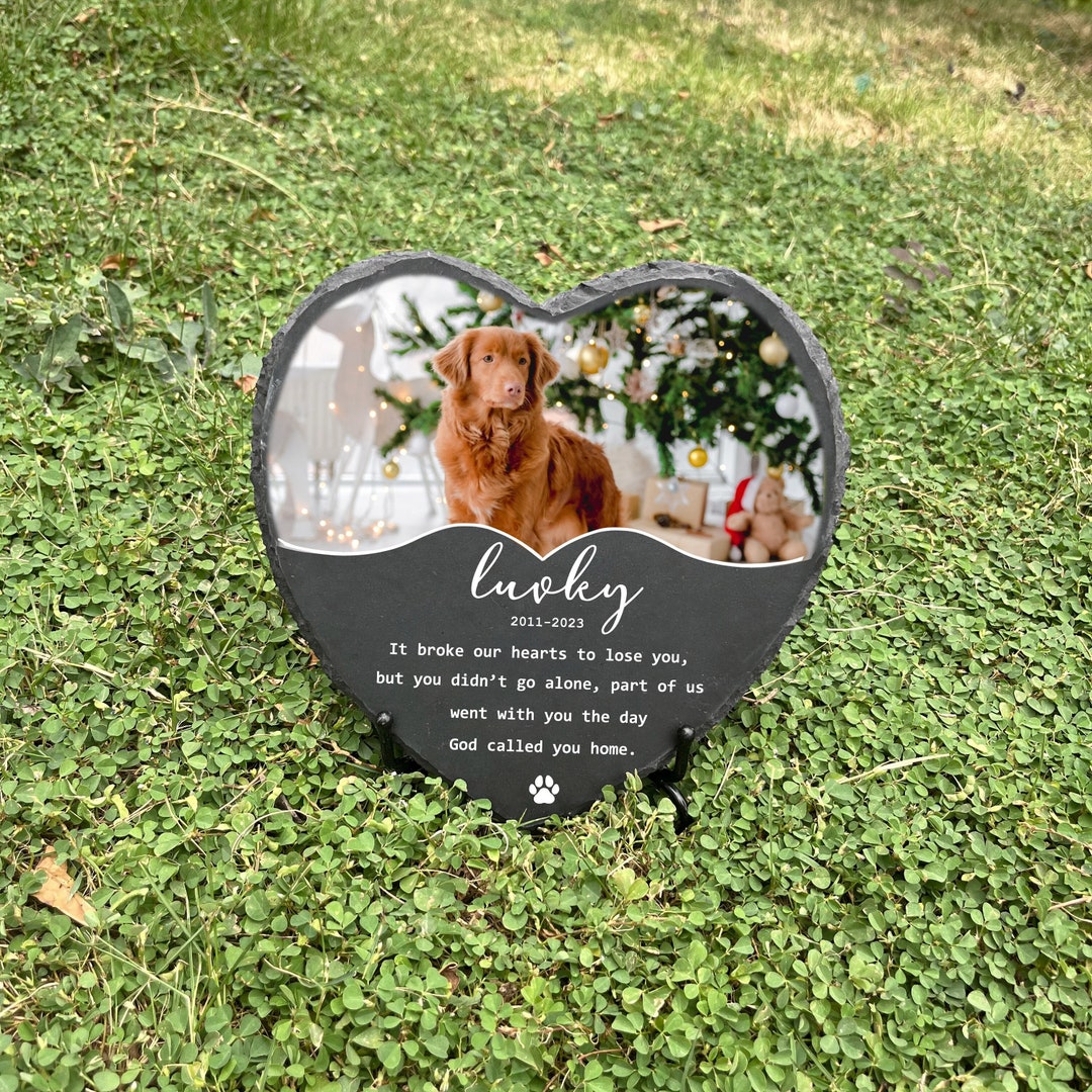Personalized Pet Memorial Stone Gift With Photo, Customized Pet ...