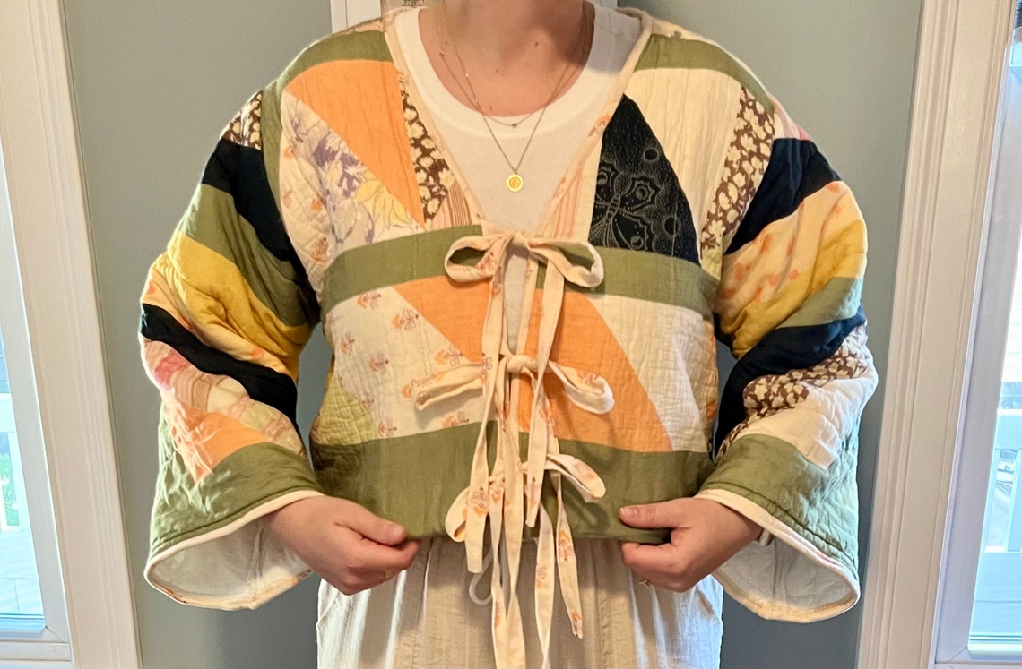 Upcycled Patchwork Quilted Jacket - Etsy