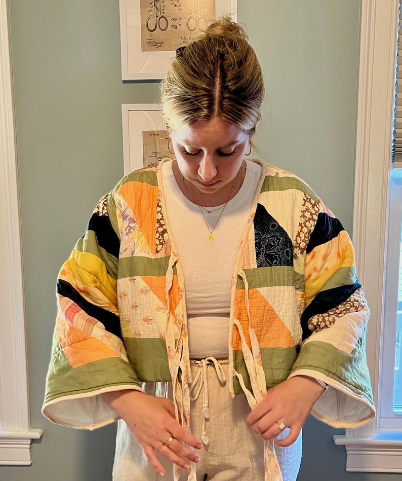 Upcycled Patchwork Quilted Jacket - Etsy