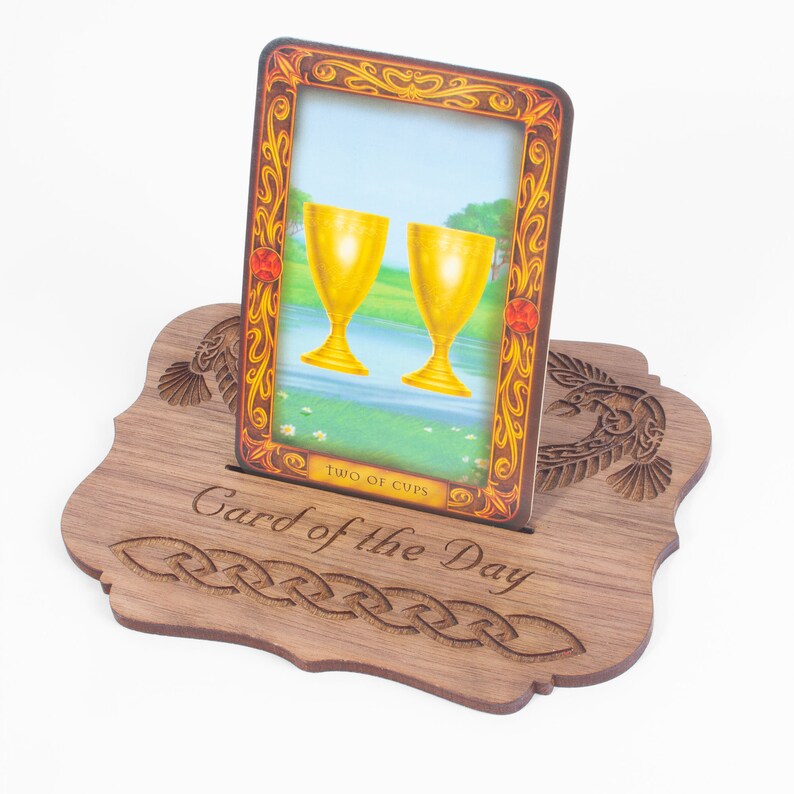 Raven Altar With Celtic Triquetra - Card of the Day Tarot Holder - Etsy