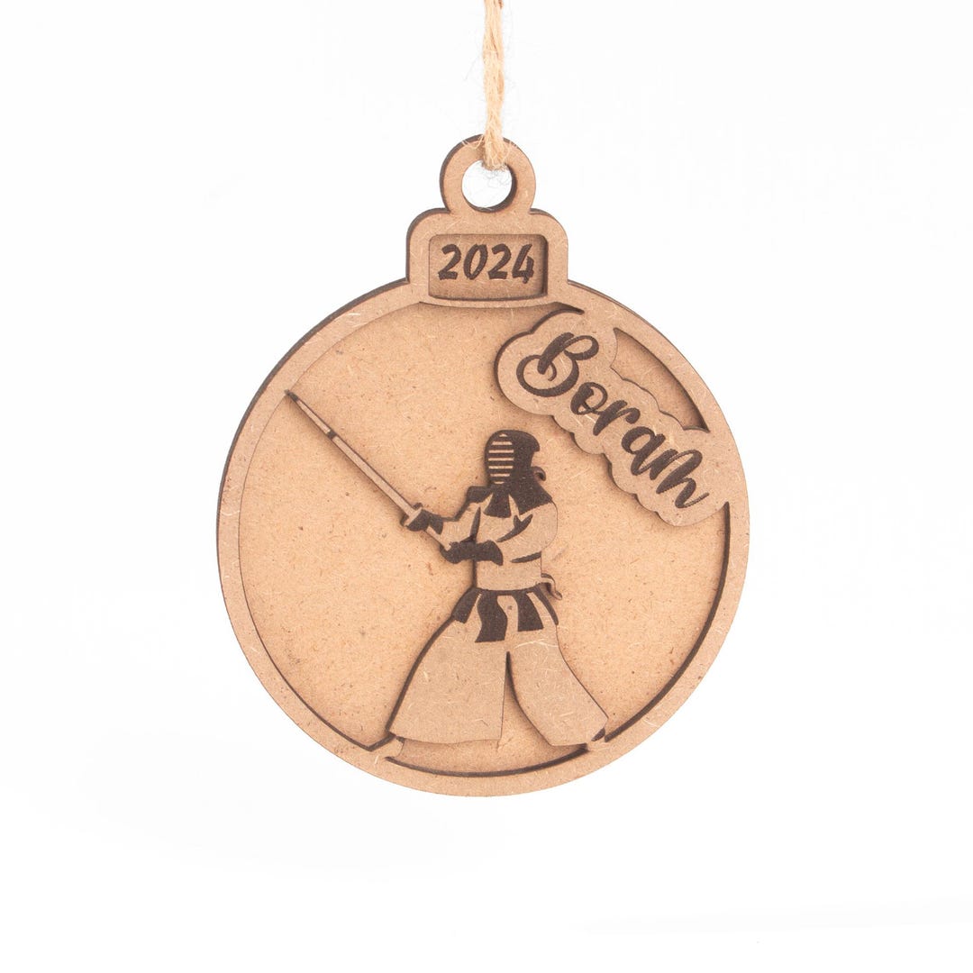 Personalised Kendo Ornament - Laser Cut Gift for Kendōka - Etsy