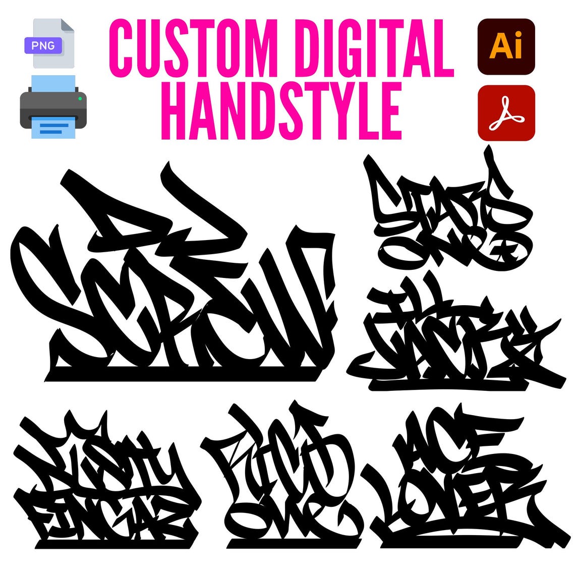 Custom Digital Graffiti Handstyle | Hand Drawn Tag Name for T-shirts ...