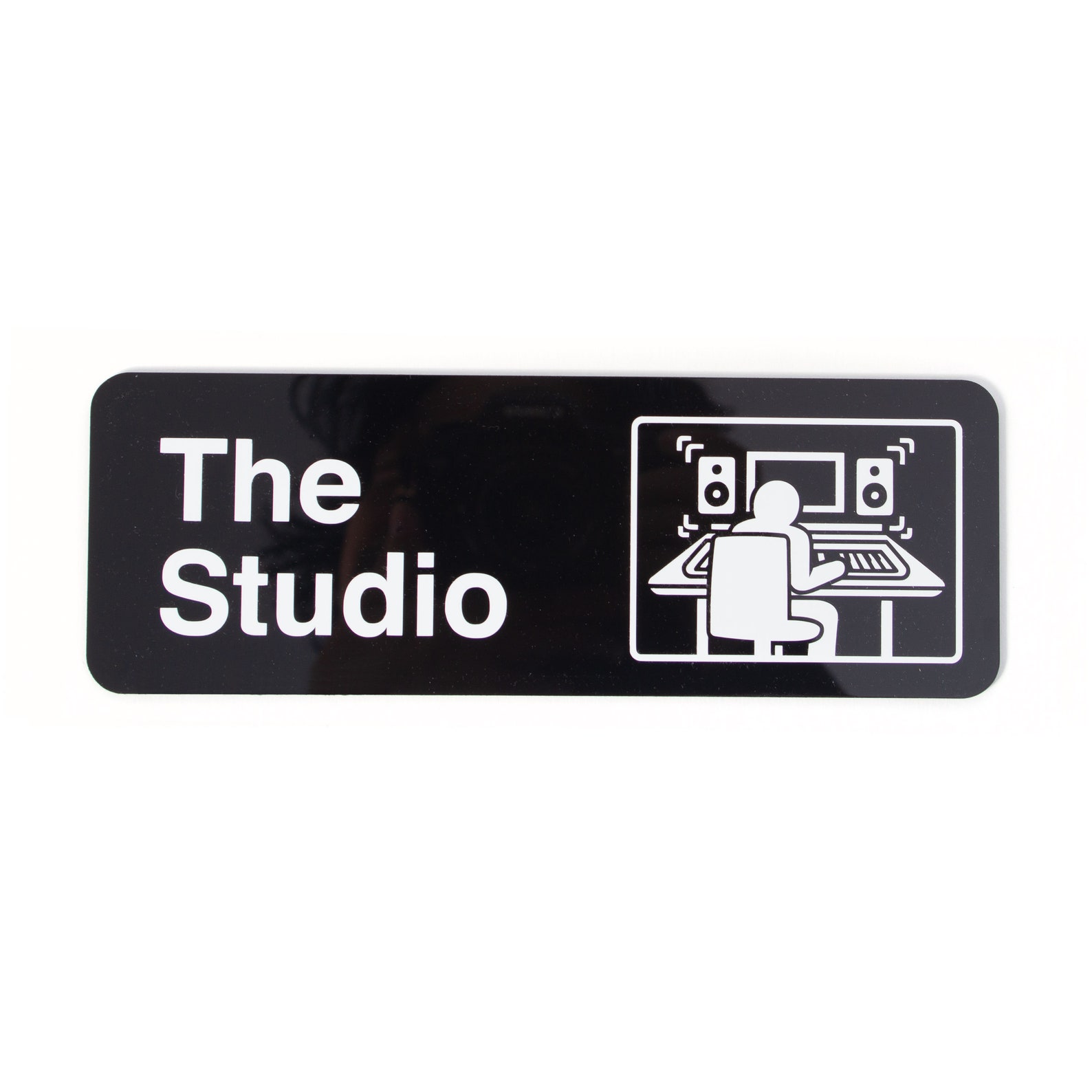 Music Producer's Studio Door Sign | Black Acrylic With Custom Studio ...