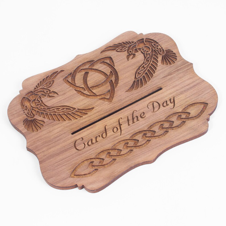 Raven Altar With Celtic Triquetra - Card of the Day Tarot Holder - Etsy