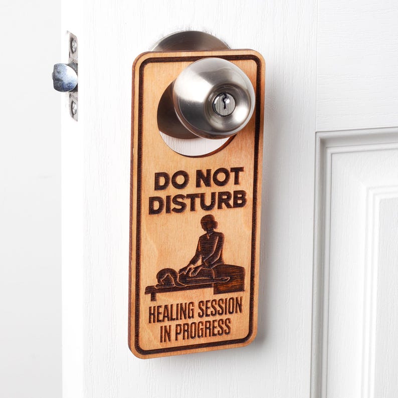 Do Not Disturb Wellness in Progress - Laser Engraved Door Hangers for ...