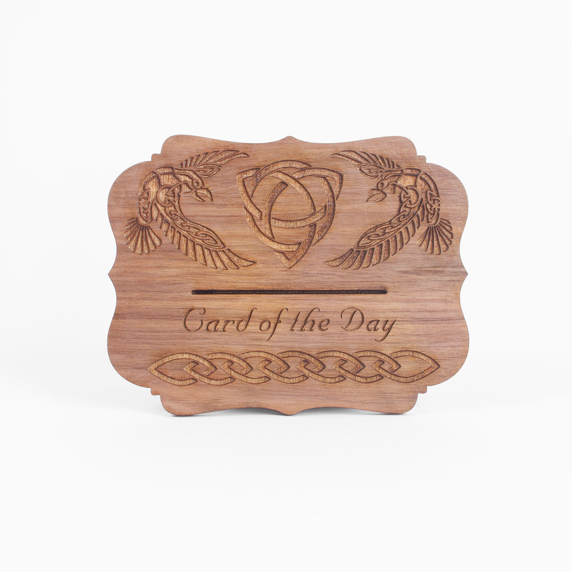 Raven Altar With Celtic Triquetra - Card of the Day Tarot Holder - Etsy