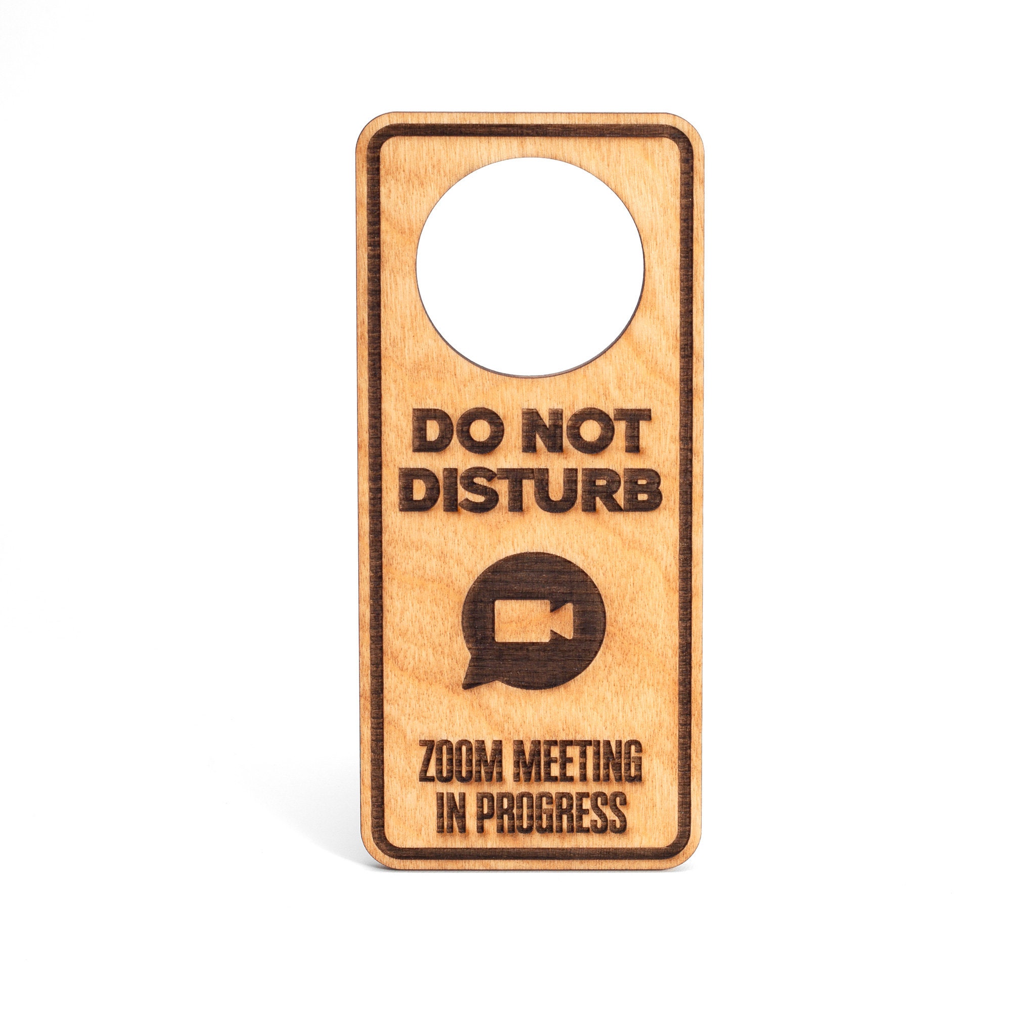 Do Not Disturb Zoom Meeting in Progress Laser Engraved Door Hanger - Etsy
