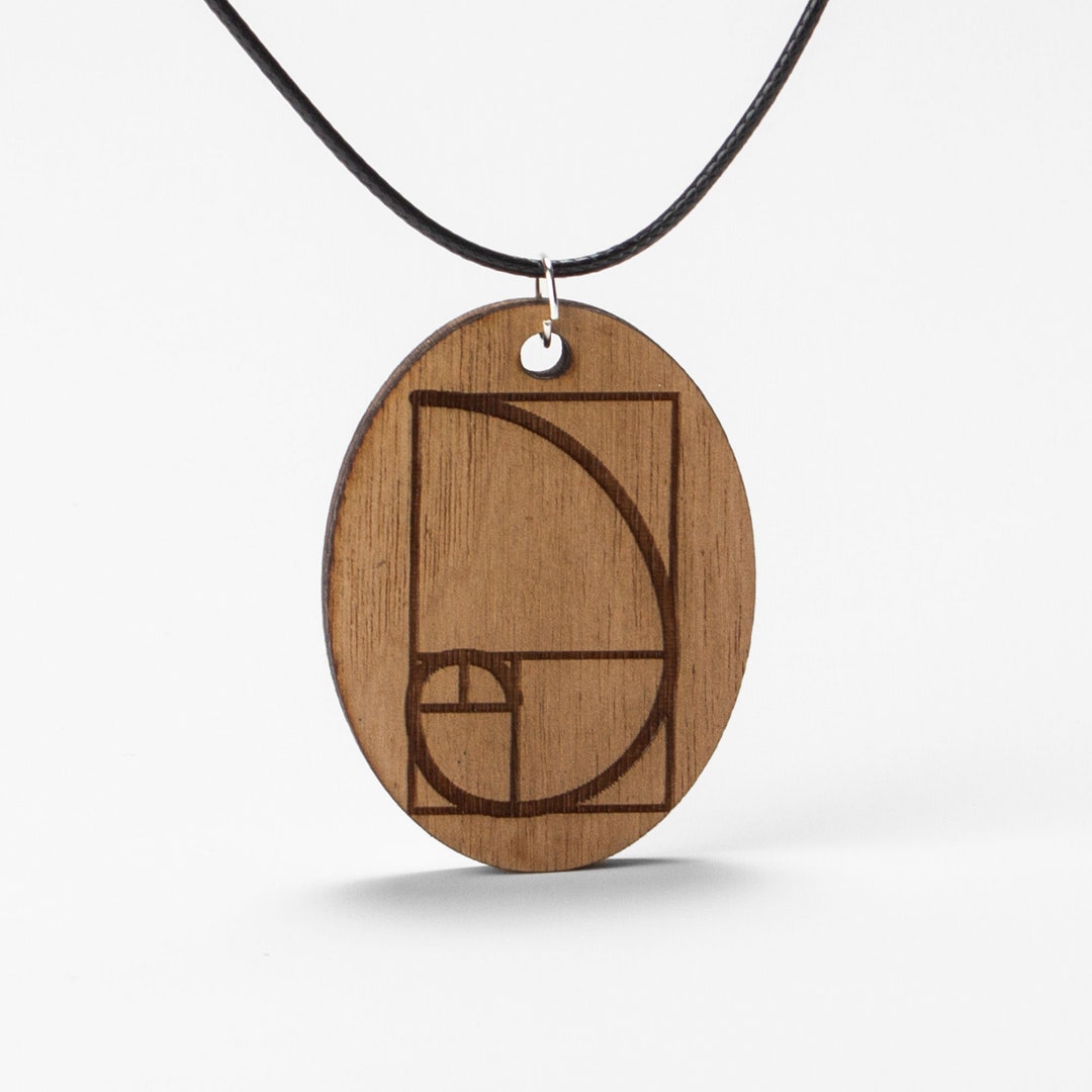 Fibonacci Spiral Laser Engraved Walnut Pendant - Etsy