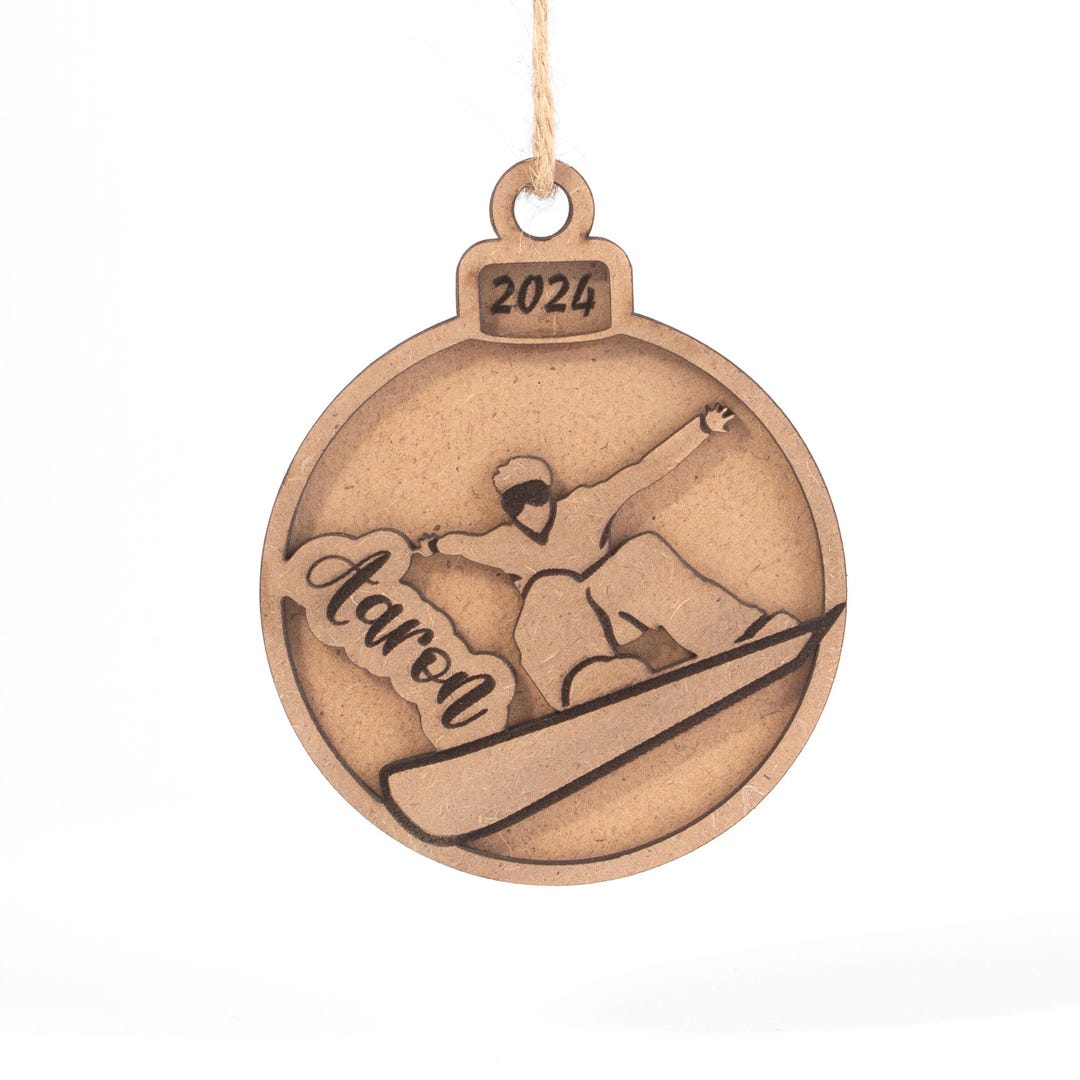 Personalised Snowboarding Ornament - Laser Cut Gift for the Snowboarder ...