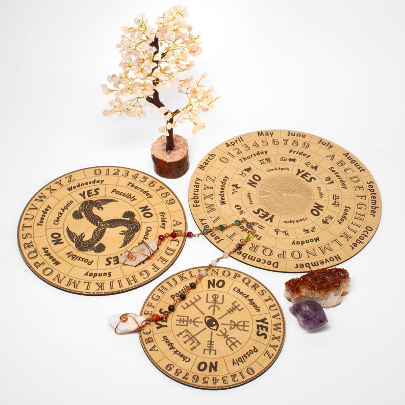 Pendulum Board | Divination Board for Spiritual Guidance & Altar Decor ...