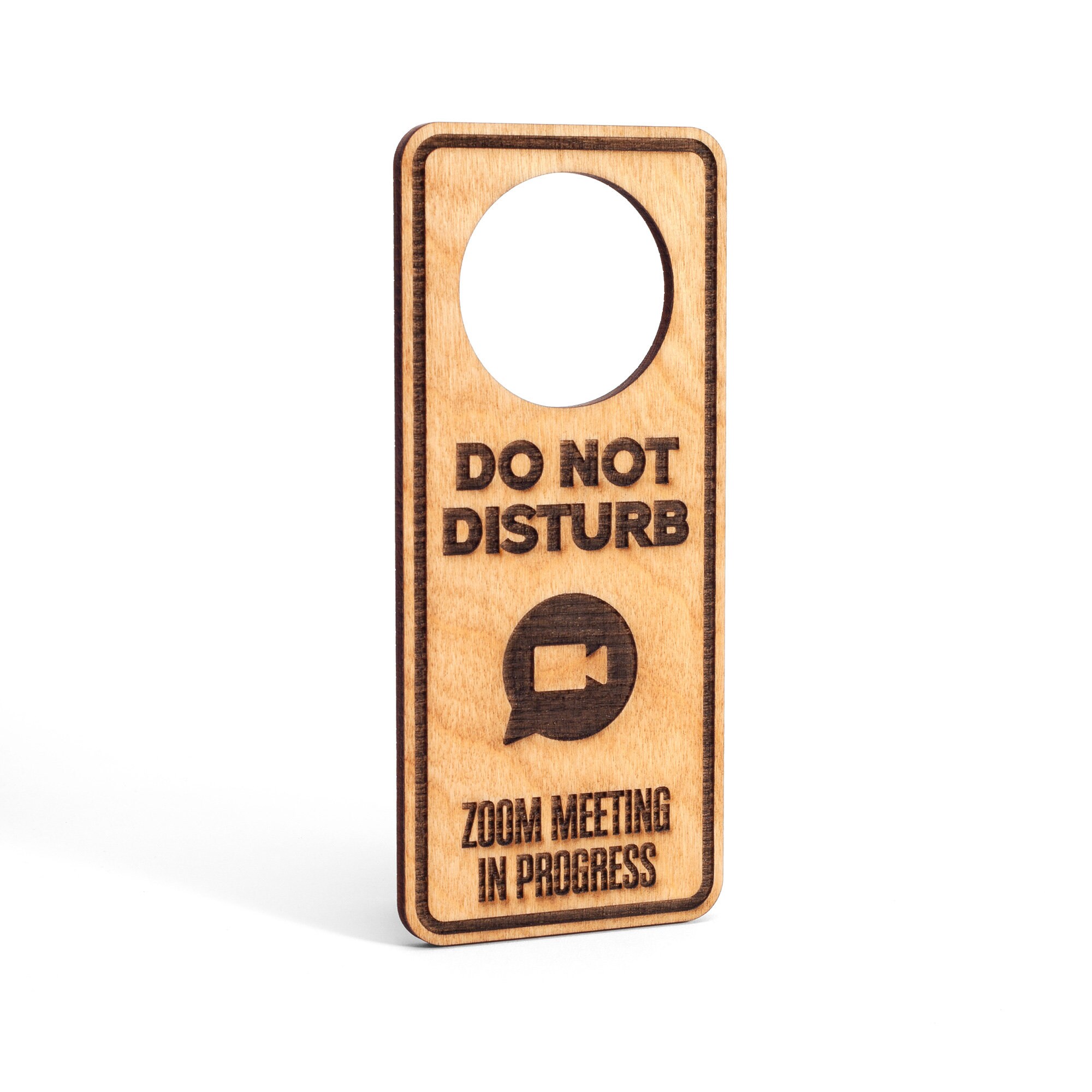 Do Not Disturb Zoom Meeting in Progress Laser Engraved Door Hanger - Etsy