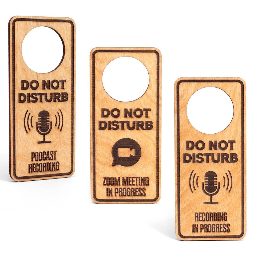 Do Not Disturb Recording in Progress - Laser Engraved Door Hangers for ...