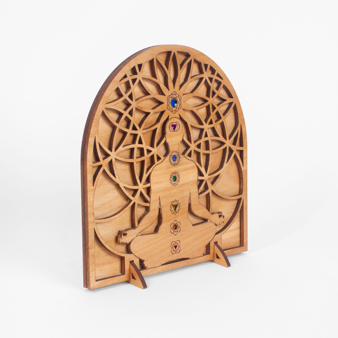Meditation Board With 7 Major Chakras - Laser Cut Gift for Meditators ...