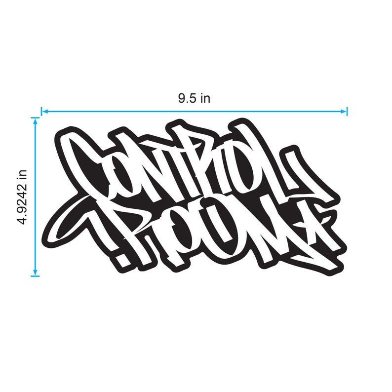 Control Room Music Studio Sign Graffiti Handstyle | Personalizable Sign ...