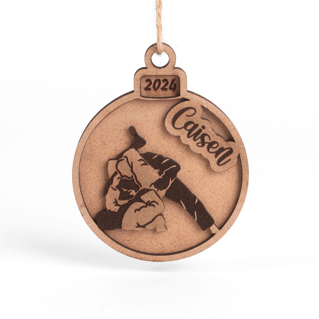 Personalised Jiu Jitsu Triangle Choke Ornament - Laser Cut Gift for Jiu ...