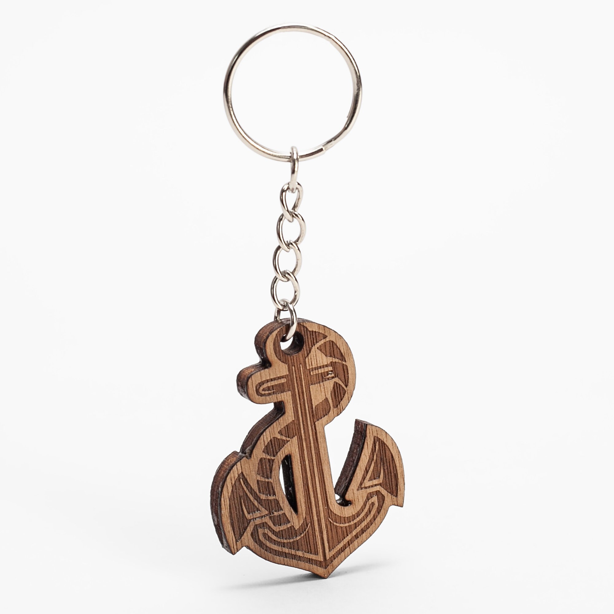 Anchor With Rope - Laser Engraved Walnut Pendant Gift for Sailors - Etsy