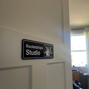 Music Producer's Studio Door Sign | Black Acrylic With Custom Studio ...