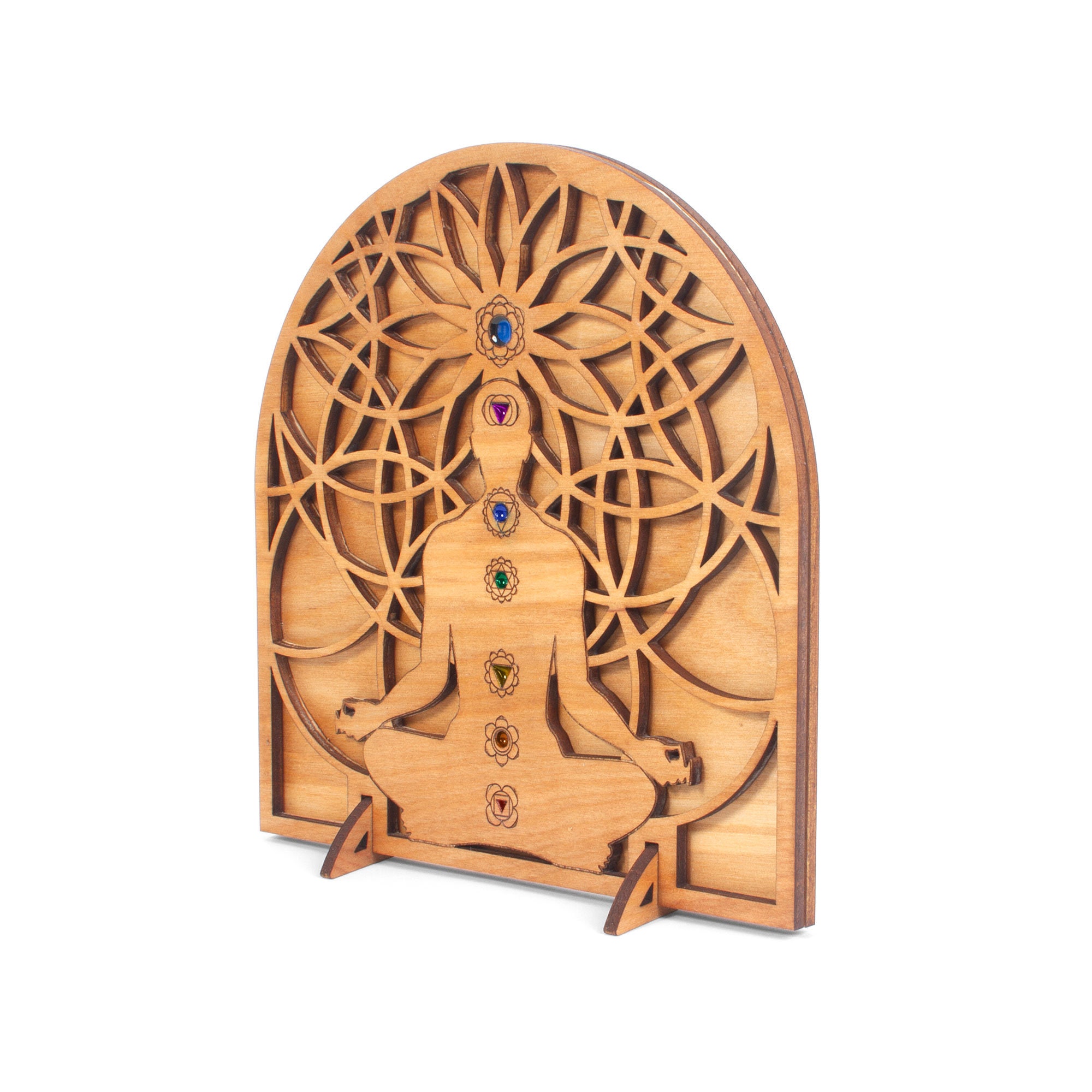 Meditation Board With 7 Major Chakras - Laser Cut Gift for Meditators ...