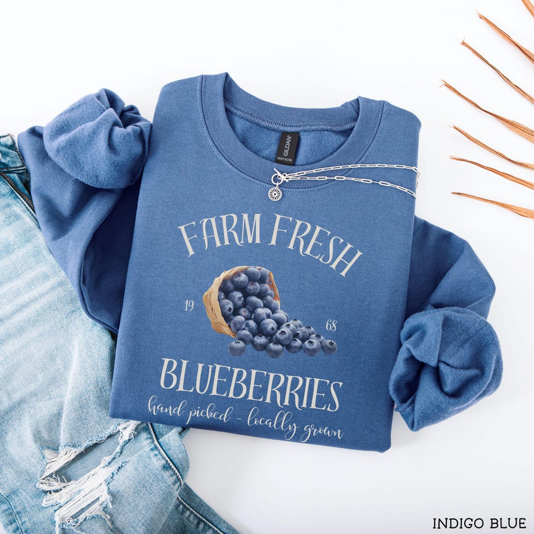 Blueberry Sweatshirt, Blueberry Festival Sweatshirt, Farm Fresh ...