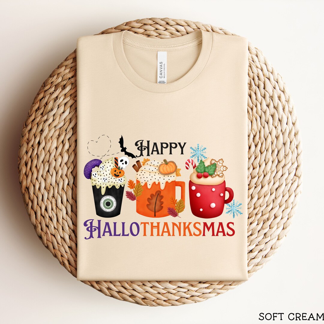 Happy Hallothanksmas Shirt, Hallothanksmas Tee, One Shirt for All ...