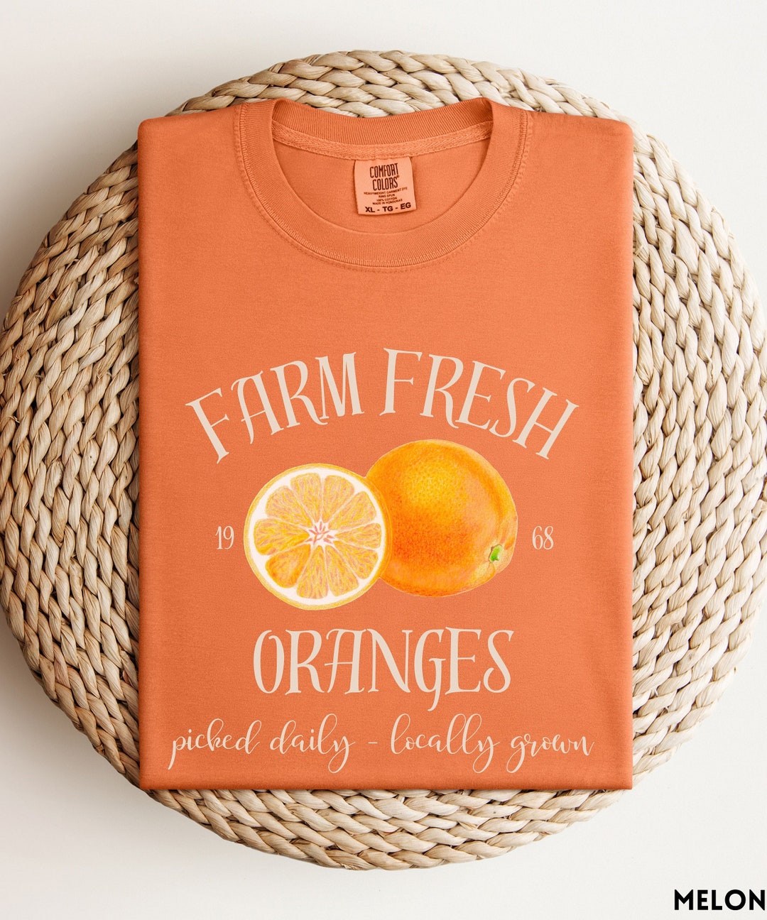 Orange Shirt, Farm Fresh Oranges Comfort Colors® Shirt, Farmers Market ...