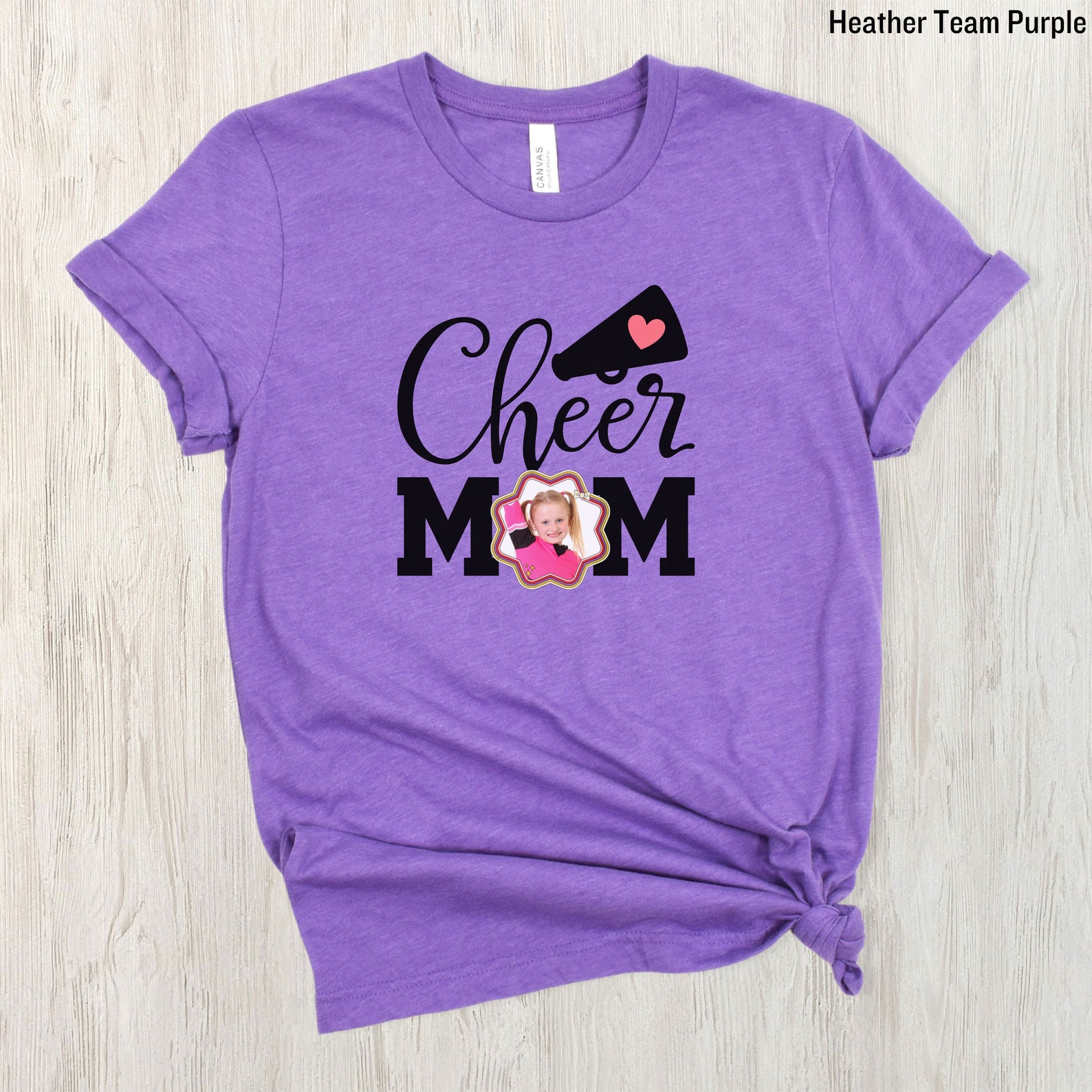 Custom Cheer Mom Shirt With Photo, Custom Photo Cheer Mom Shirt ...