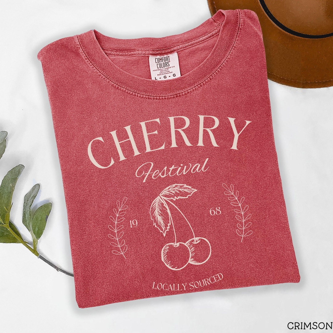 Cherry Vintage Comfort Colors® Shirt, Cherry Festival Cottagecore Shirt ...
