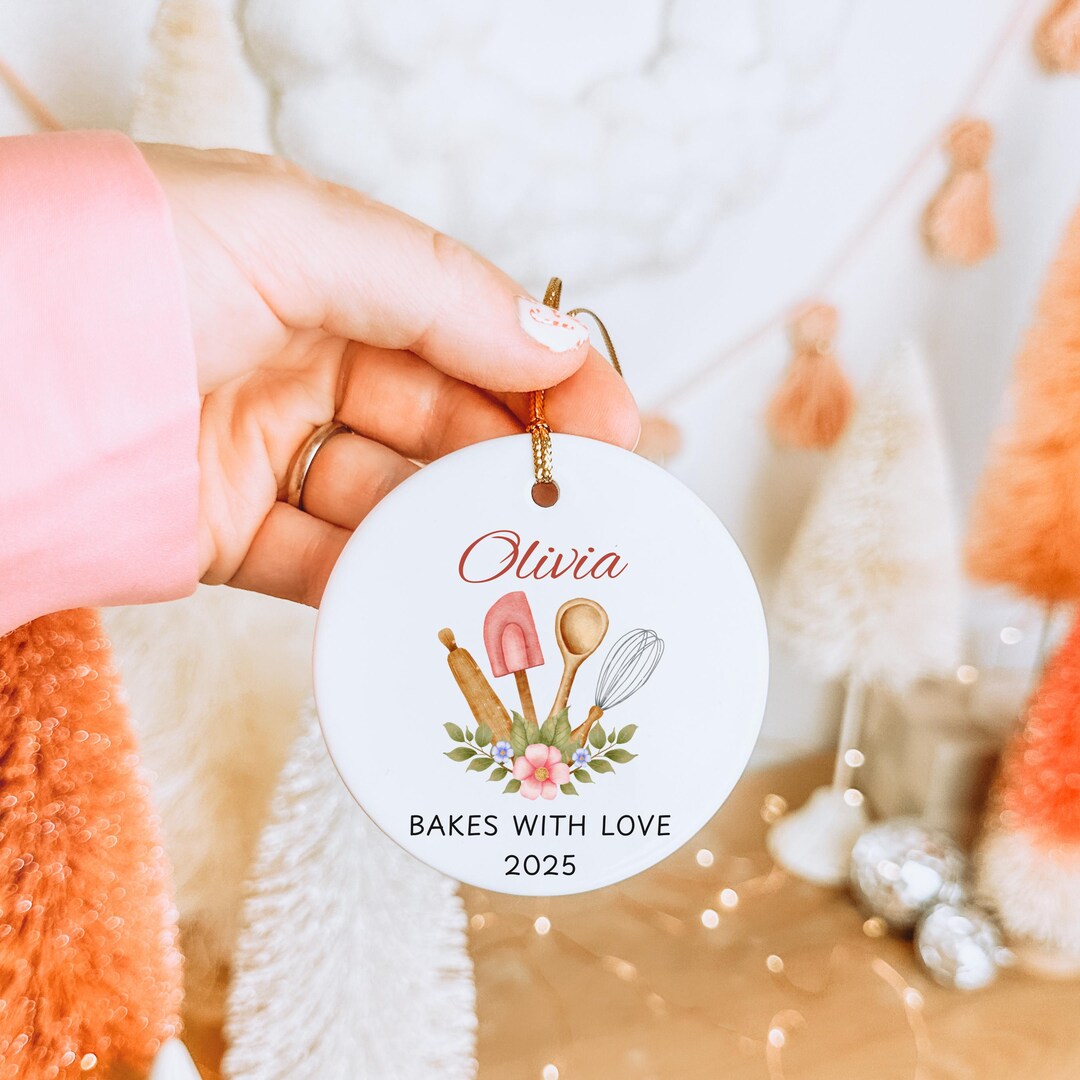 Custom Baker Name Ornament 2025, Personalized Baking Gift Ornament ...