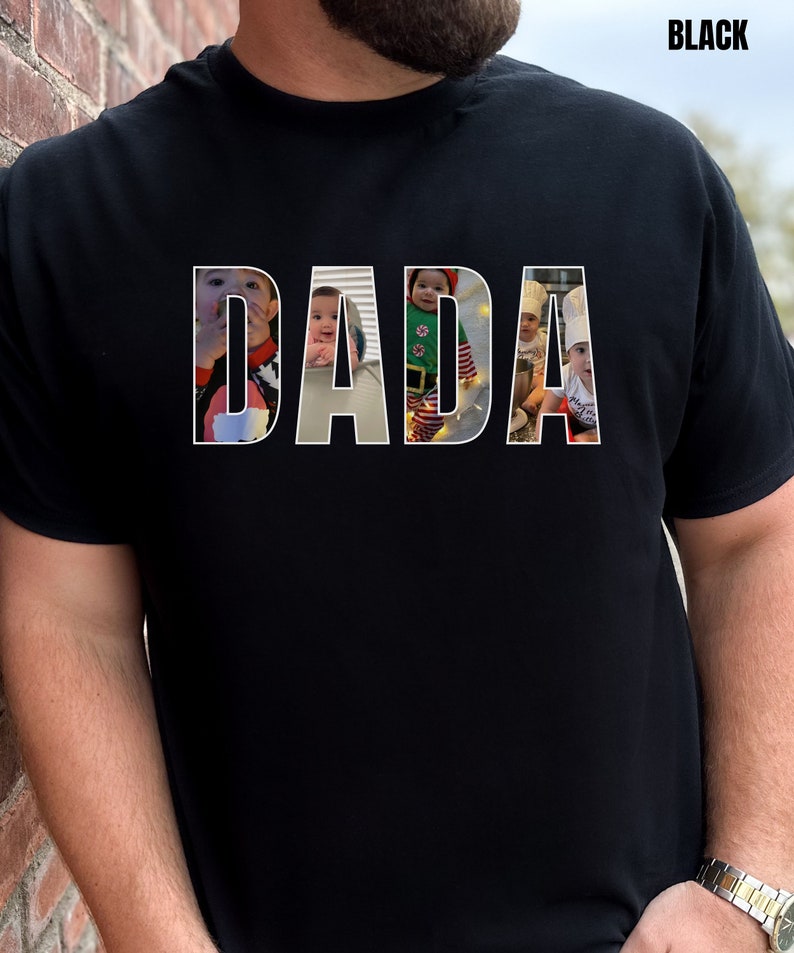 Personalized Photo Dada Shirt Gift, Personalized Gift for Dad, Custom ...