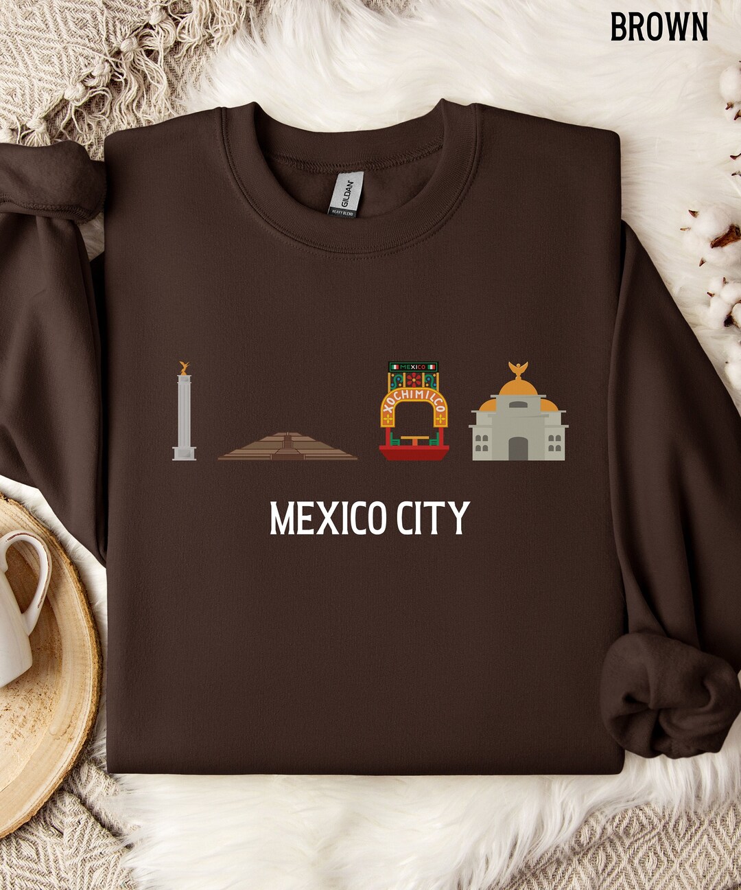 Mexico City Sweater, Mexico City Souvenir, Mexico Sweater, Aztec ...