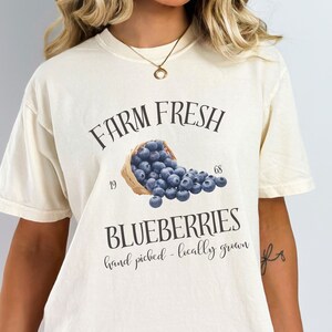 Blueberry Shirt, Farmers Market Blueberry Comfort Colors® Shirt, Farm ...