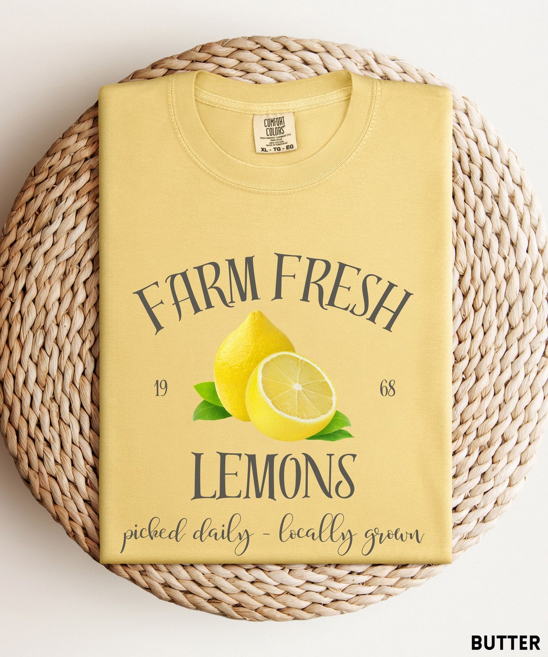 Lemon Shirt, Farm Fresh Lemons Comfort Colors® Shirt, Farmers Market ...
