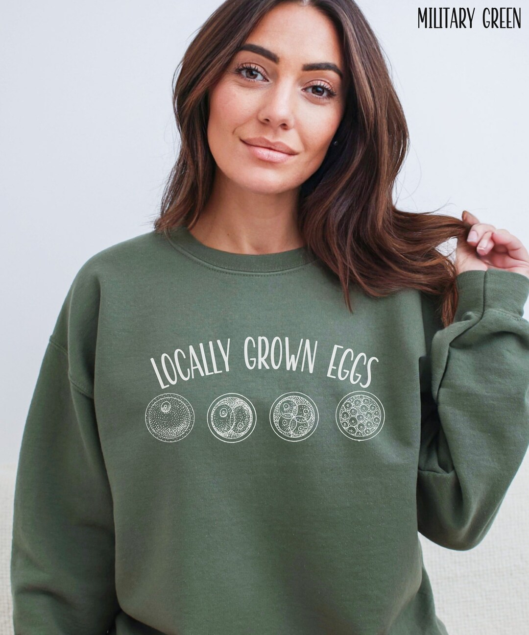 IVF Strong Locally Grown Eggs Sweatshirt, Ivf Got Hope Journey ...
