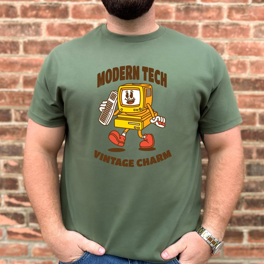 Old School Vintage Tech Shirt, Retro Computer Shirt, Funny Retro ...