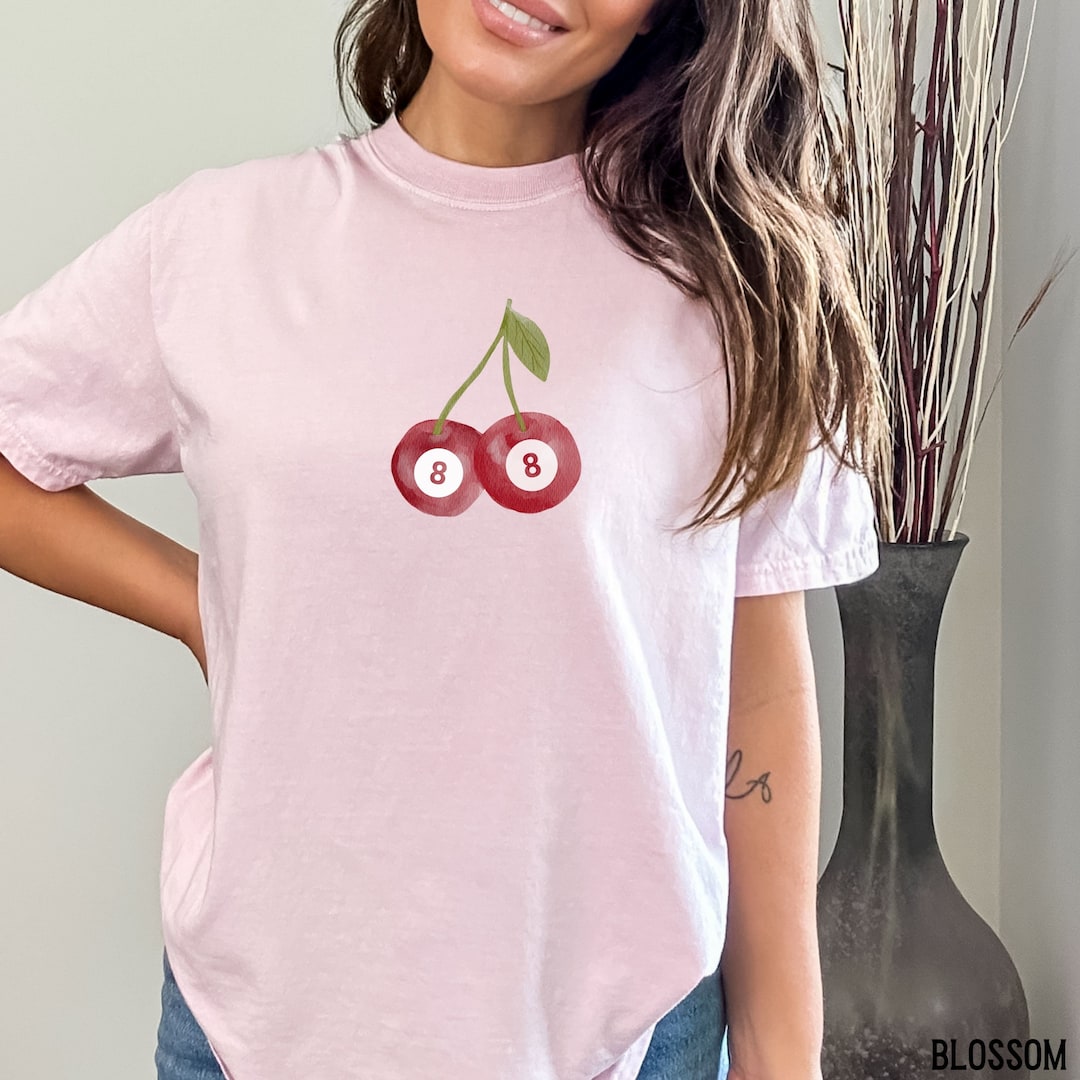90s Cherry Graphic Comfort Colors® Shirt, Vintage Cherry 8 Ball Shirt ...