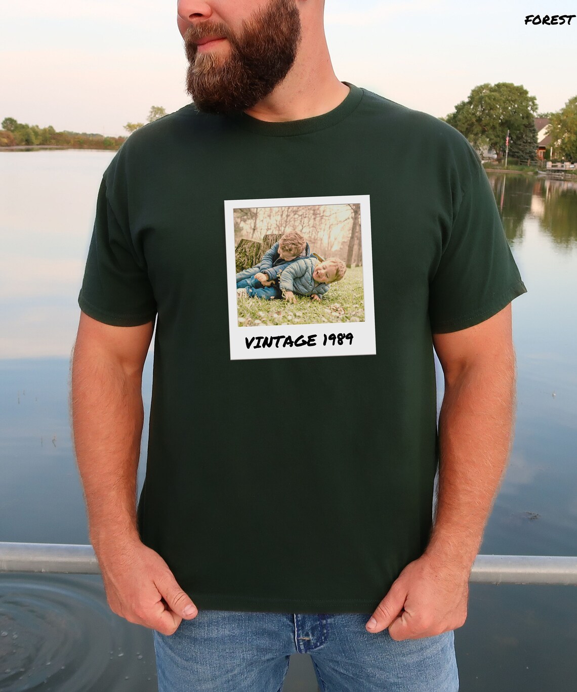 Custom Vintage Photo Shirt With Year, Custom Photo Birthday Year Shirt ...
