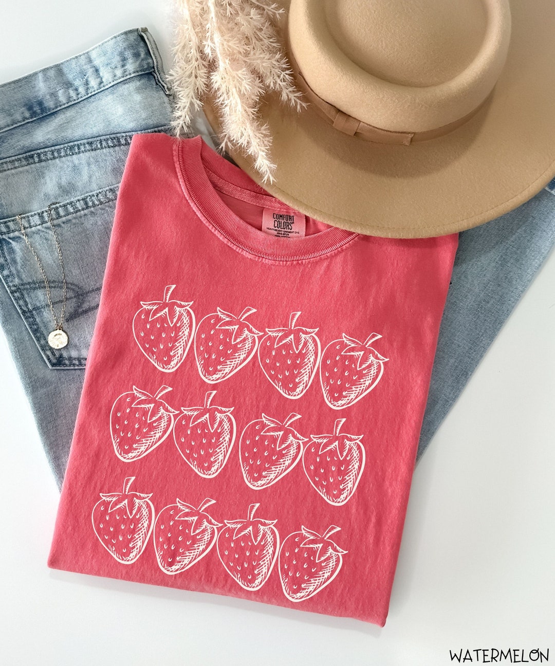 Strawberry Shirt, Assorted Strawberry Comfort Colors® Shirt, Vintage ...