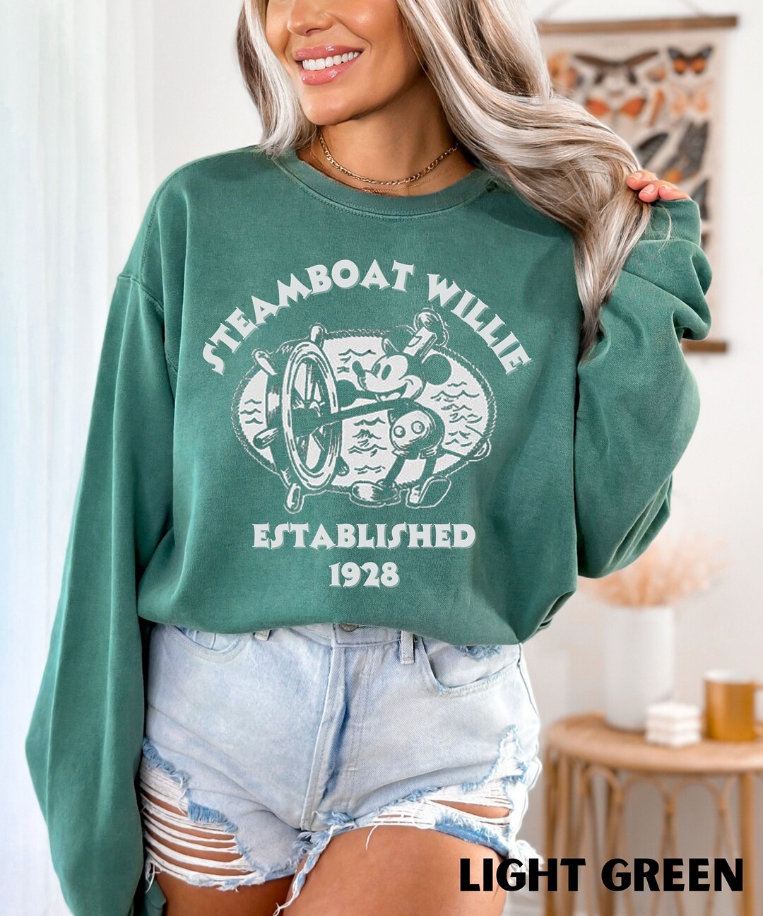 Steamboat Willie Sweatshirt, Vintage Mickey Sweatshirt, Original Mickey ...