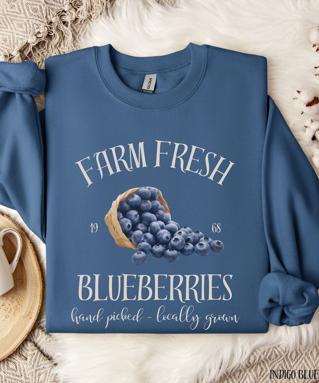Blueberry Sweatshirt, Blueberry Festival Sweatshirt, Farm Fresh ...