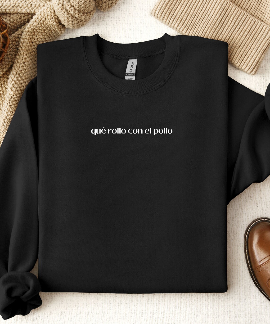 Que Rollo Con El Pollo Sweatshirt, Funny Spanish Saying Sweater, Regalo ...