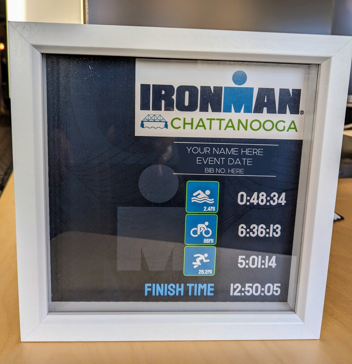 Ironman or Half-ironman Medal Presentation Frame 22cm X 22cm, Available ...