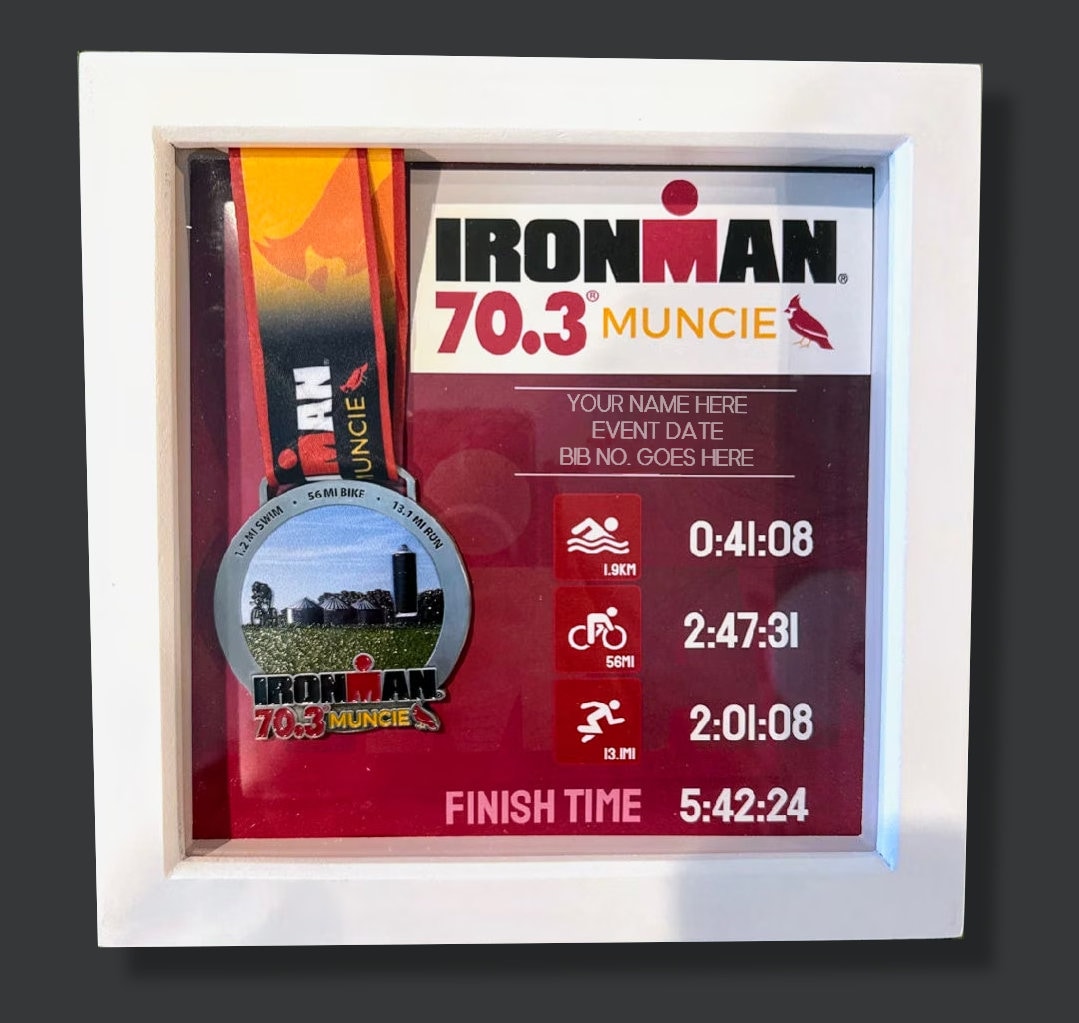 Ironman or Half-ironman Medal Presentation Frame 22cm X 22cm, Available ...