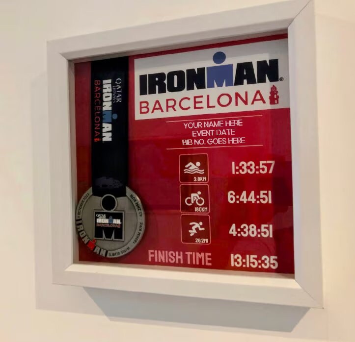 Ironman or Half-ironman Medal Presentation Frame 22cm X 22cm, Available ...