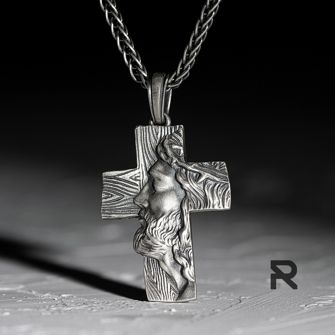 Guys Cross Necklace – Jesus Cross Chain for Men, Great Holiday Gift ...